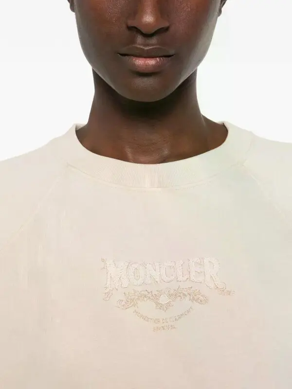 Moncler Logo-embroidered Raglan-sleeve Sweatshirt