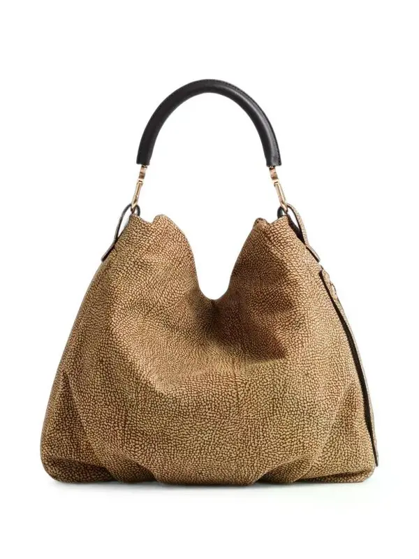 Borbonese Medium Bice Eye-of-the-partridge Print Shoulder Bag
