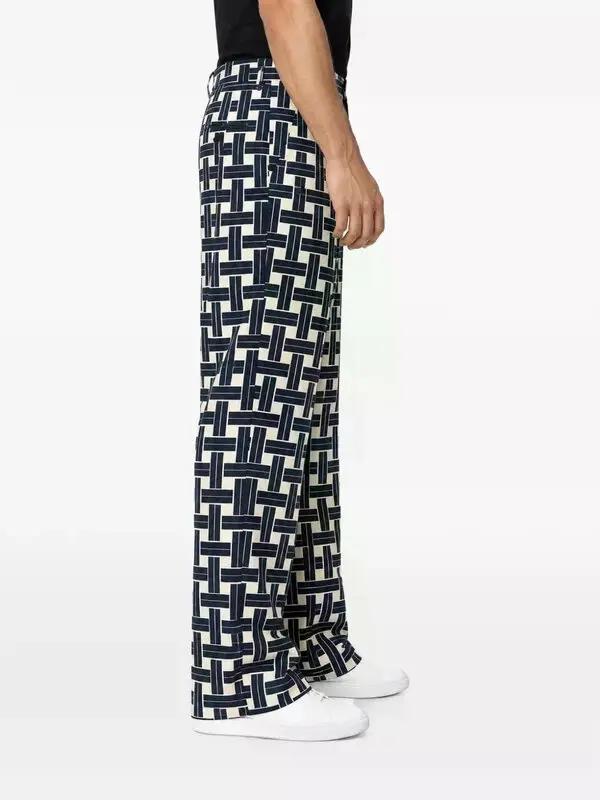 Kenzo Geometric-print Tailored Trousers