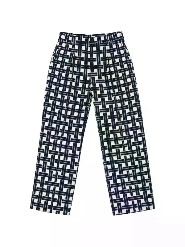 Kenzo Geometric-print Tailored Trousers