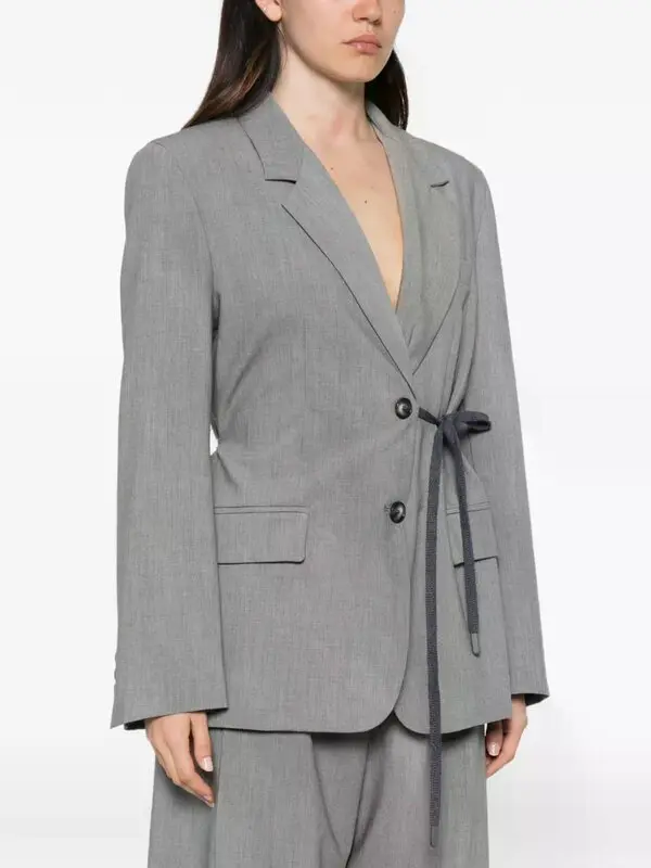 VICOLO Tie-fastening Notched-lapels Blazer