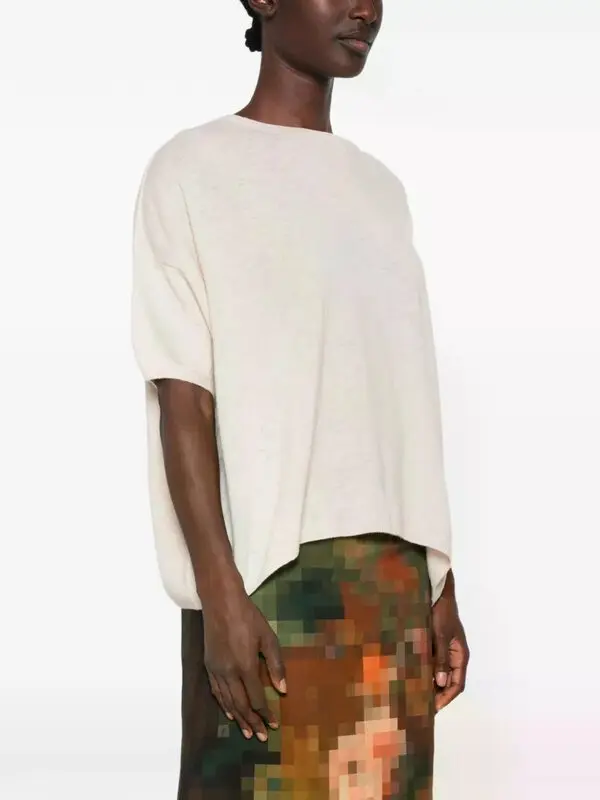 Dixie Short-sleeve Sweater - Neutrals