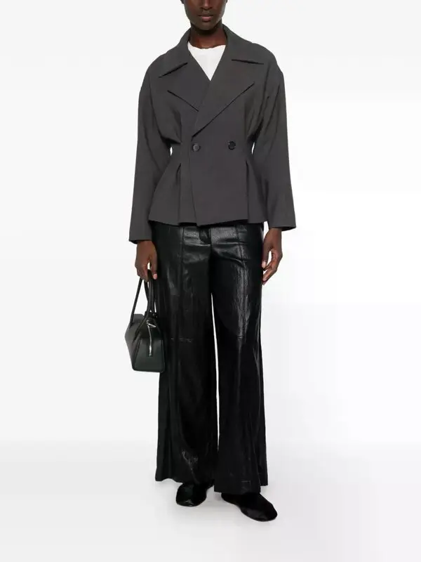 Dixie Pleated Double-breasted Blazer