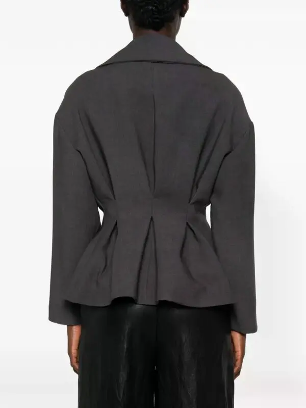 Dixie Pleated Double-breasted Blazer