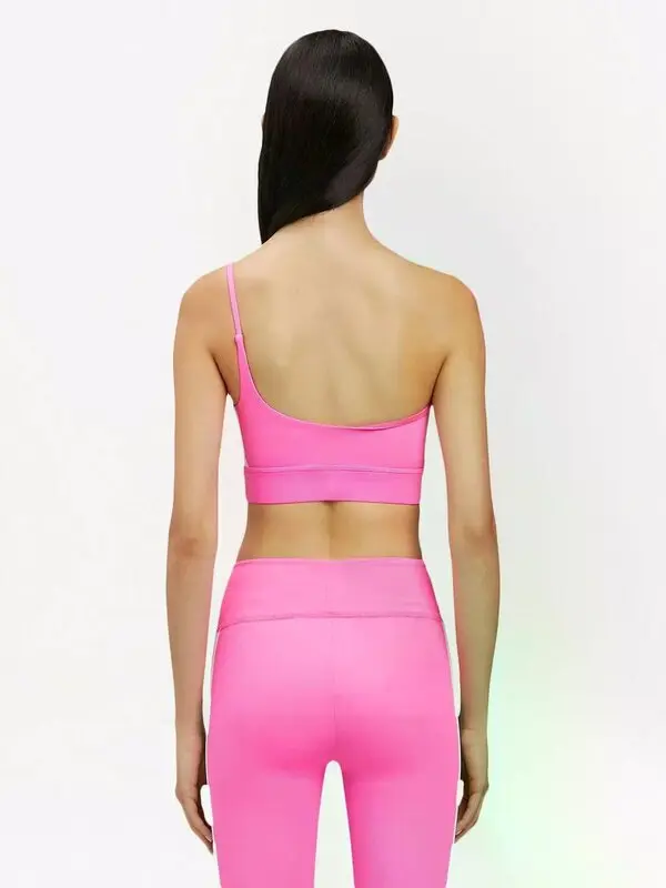 Palm Angels One-shoulder Track Crop Top
