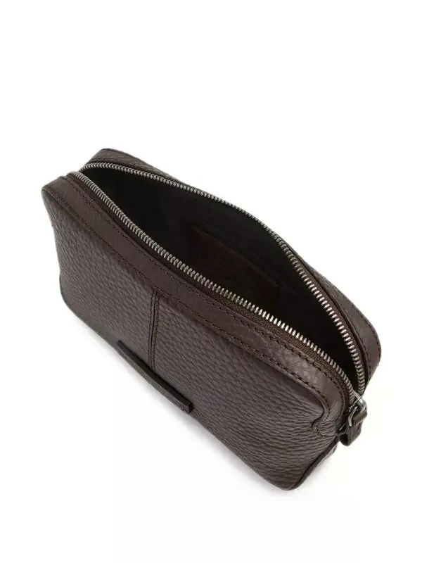 THE BRIDGE Grained Leather Pouch