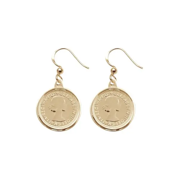 VON TRESKOW Threepence Coin Earrings