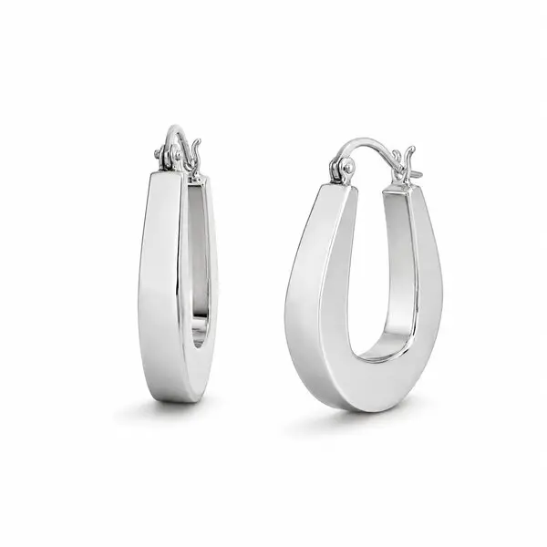 GOLD & HONEY Geometric Teardrop Hoop Earrings