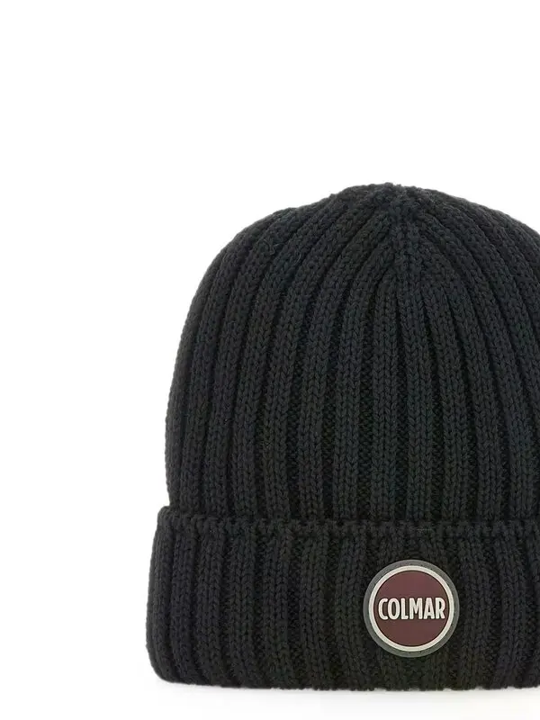 COLMAR Ribbed-knit Logo-patch Beanie Hat