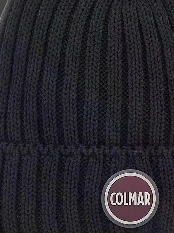 COLMAR Ribbed-knit Logo-patch Beanie Hat
