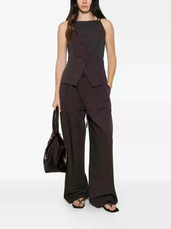 VICOLO Button-up Sleeveless Top