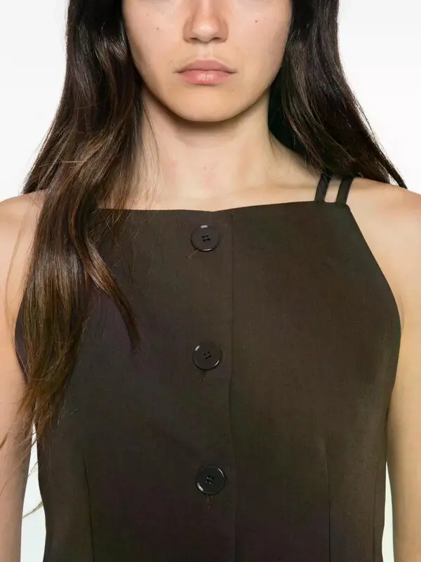 VICOLO Button-up Sleeveless Top