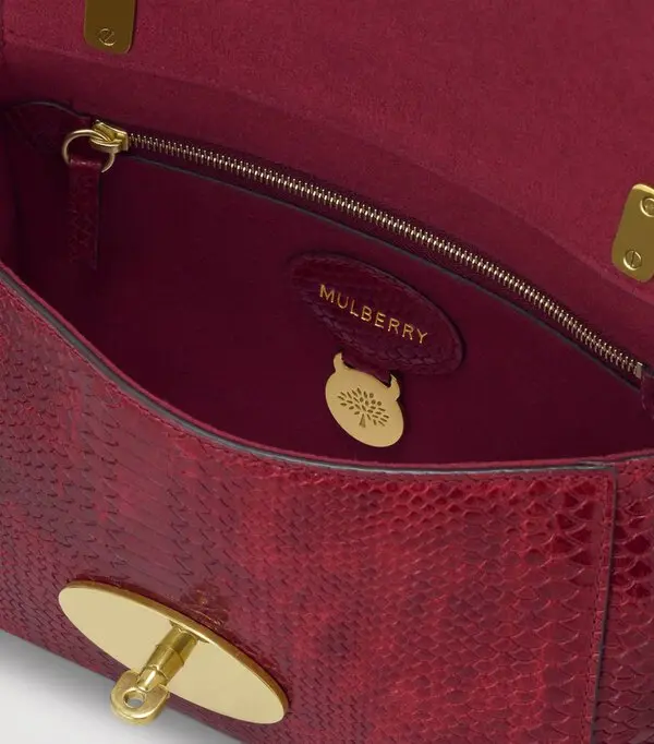 Mulberry Snake-effect Leather Lily Shoulder Bag