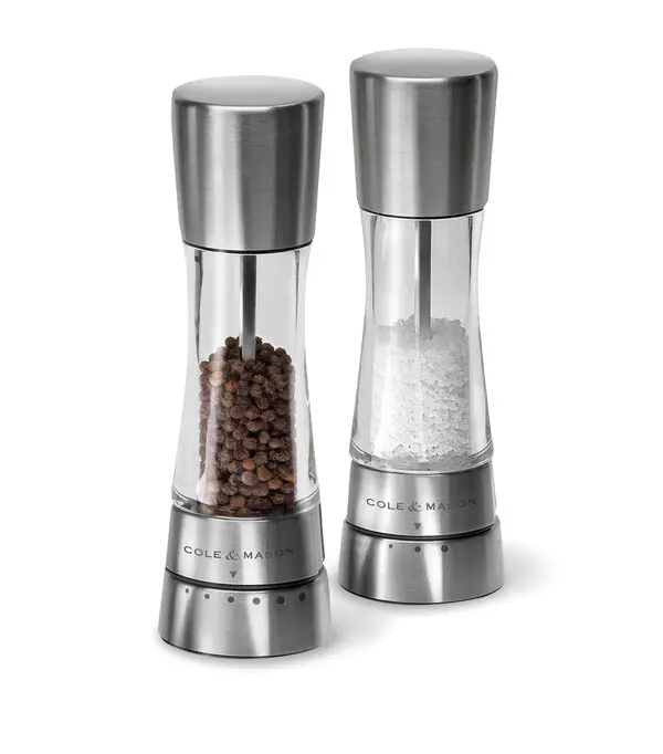 COLE & MASON Stainless Steel Derwent Salt And Pepper Mills Set