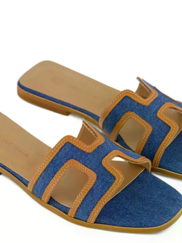 GIBALDI Joy Cut-out Denim Sandals