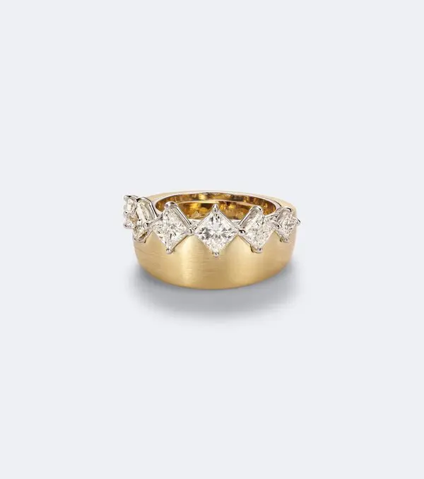 Nikos Koulis Me 18kt Yellow And White Ring With Diamonds - Gold