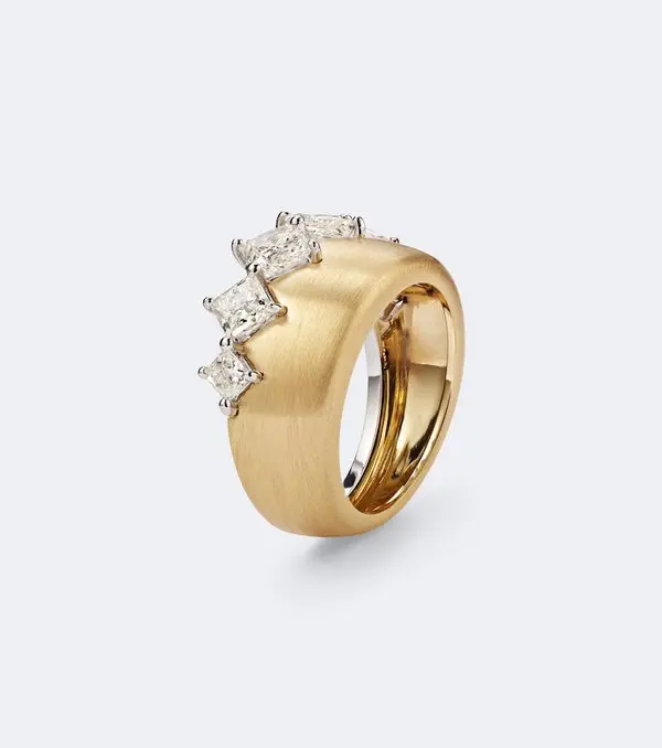 Nikos Koulis Me 18kt Yellow And White Ring With Diamonds