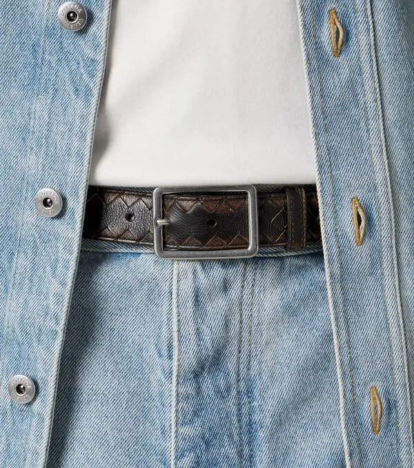 Bottega Veneta Intrecciato Leather Belt
