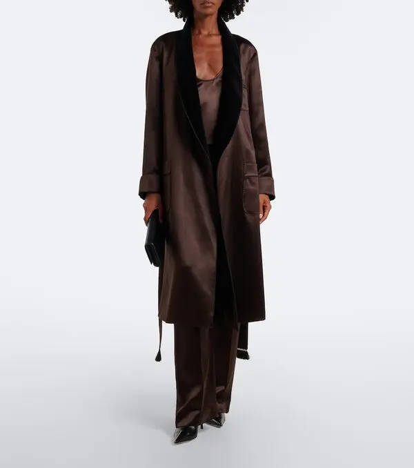 TOM FORD Silk Satin Wide-leg Pants