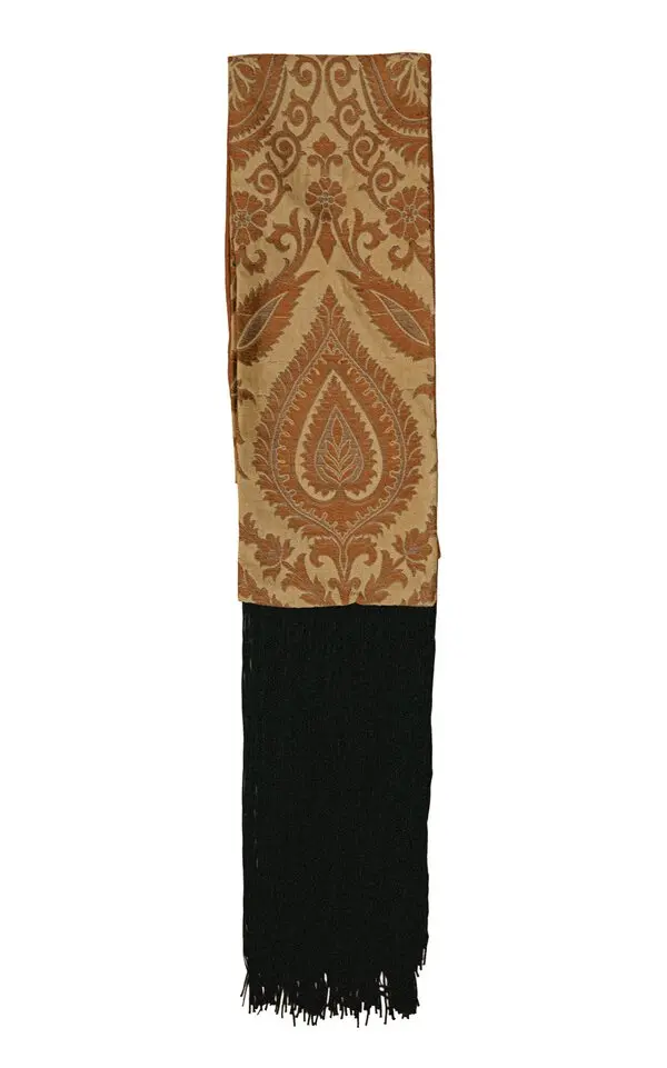 MERCI C'EST VINTAGE Woven Silk Scarf