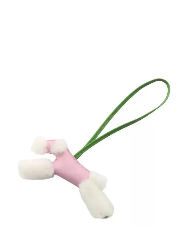 Hermès 2025 Paddy Shearling Bag Charm - Pink