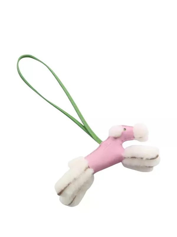 Hermès 2025 Paddy Shearling Bag Charm - Pink