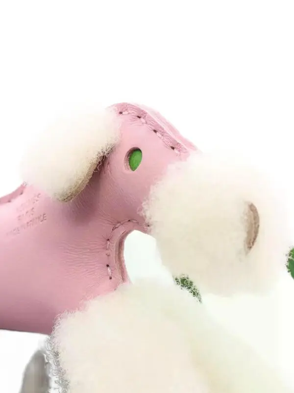 Hermès 2025 Paddy Shearling Bag Charm - Pink