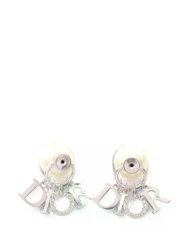 Dior 2010s Tribales Logo-charm Earrings