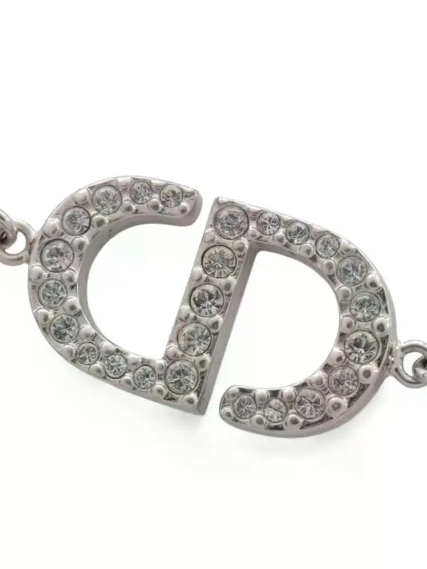 Dior 2010s Cd Logo-detail Rhinestone Bracelet