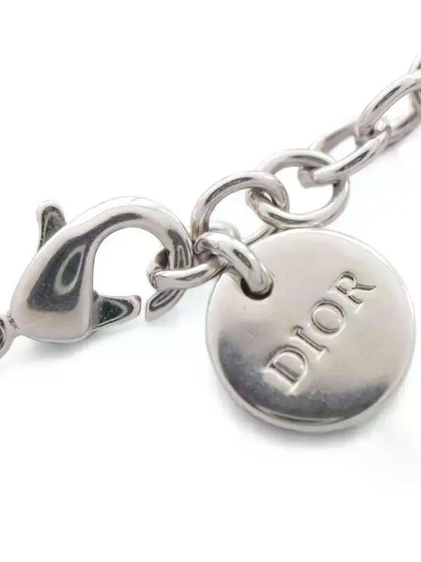 Dior 2010s Cd Logo-detail Rhinestone Bracelet