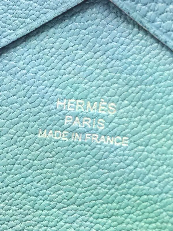 Hermès 2024 Calvi Duo Wallet - Blue