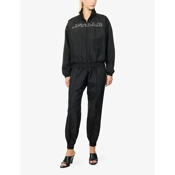 JAY3LLE Brand-embroidered Soft-shell Jacket - Black