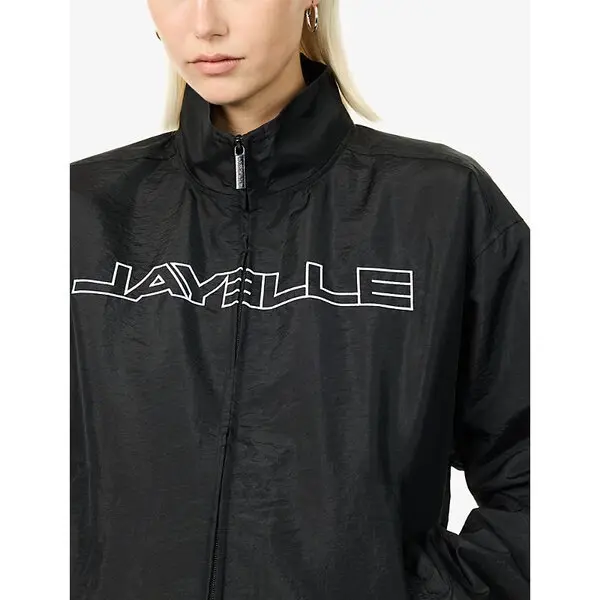 JAY3LLE Brand-embroidered Soft-shell Jacket - Black