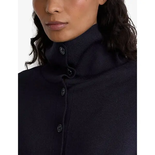 REISS Gale Collared Merino Wool Cardigan