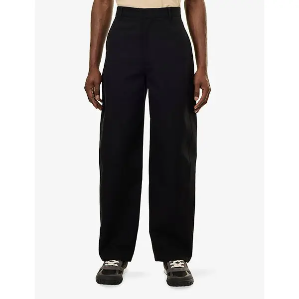 Givenchy Couture Seams Wide-leg Cotton Trousers