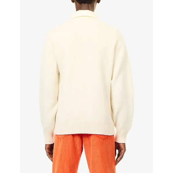 Loewe Logo-embroidered Wool Polo Jumper