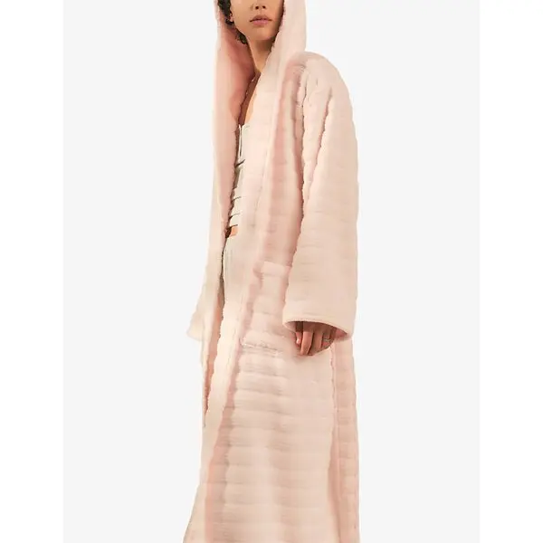 THE WHITE COMPANY Ribbed Hooded Cotton Robe