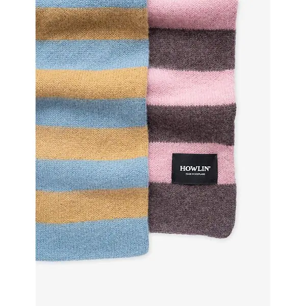 Howlin' Cosmic Surfin Striped Wool Scarf