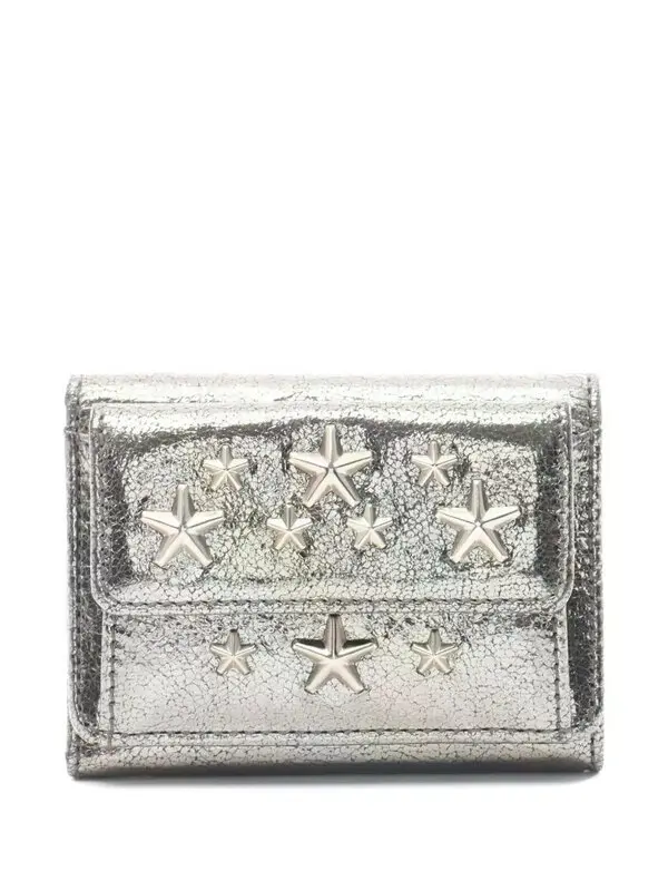 JIMMY CHOO 2010s Nemo Star-stud Trifold Wallet - Silver