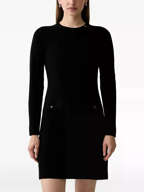 JOOP! Button-detail Long-sleeve Mini Dress - Black
