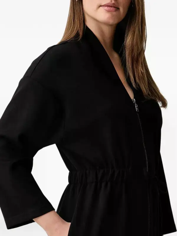 Joseph Ribkoff Drawstring-waist Zip-up Dress - Black