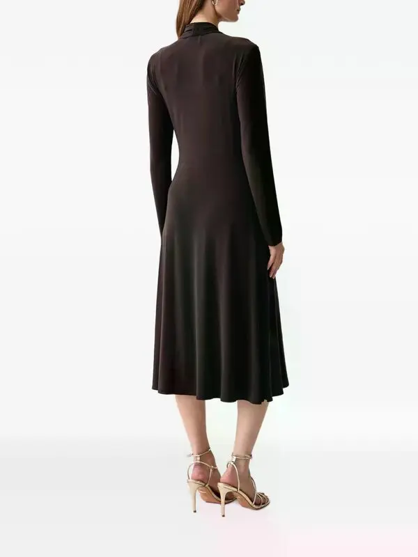 Joseph Ribkoff Buckle-detail Wrap Dress - Brown