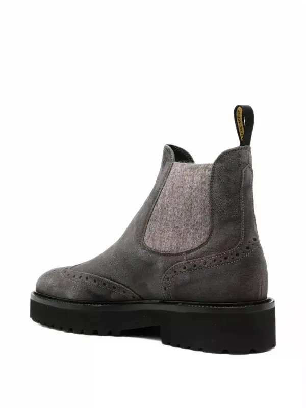 DOUCAL'S Brogue-detail Suede Ankle Boots