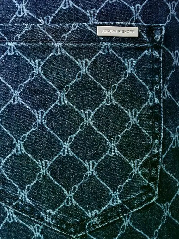 Joseph Ribkoff Monogram-print Straight-leg Jeans