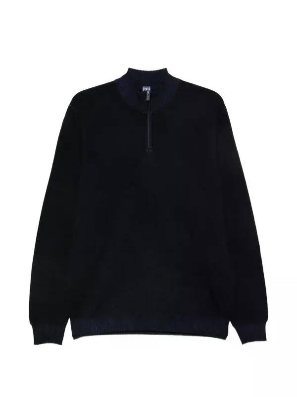 Fedeli Quarter-zip Knitted Sweater