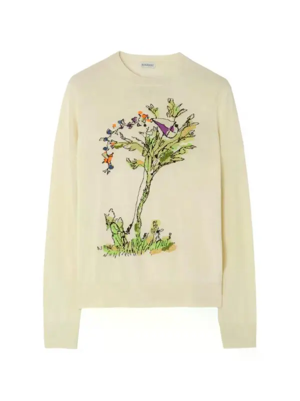 Burberry Wool-silk Brave Little Tree Sweater