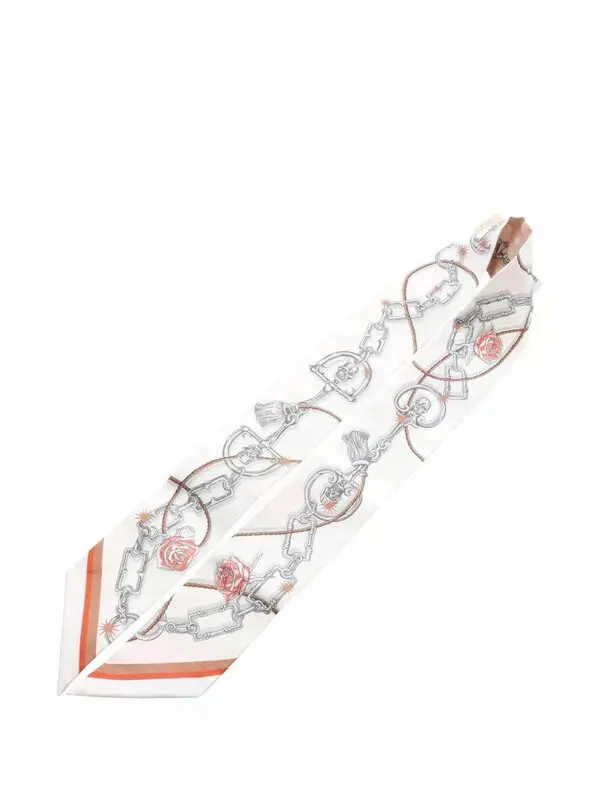 Hermès 2020s C'est La Fête Twilly Scarf - Neutrals