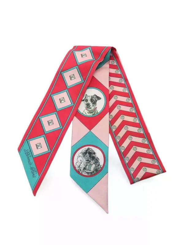 Hermès 2010s Colliers De Chiens Twilly Scarf