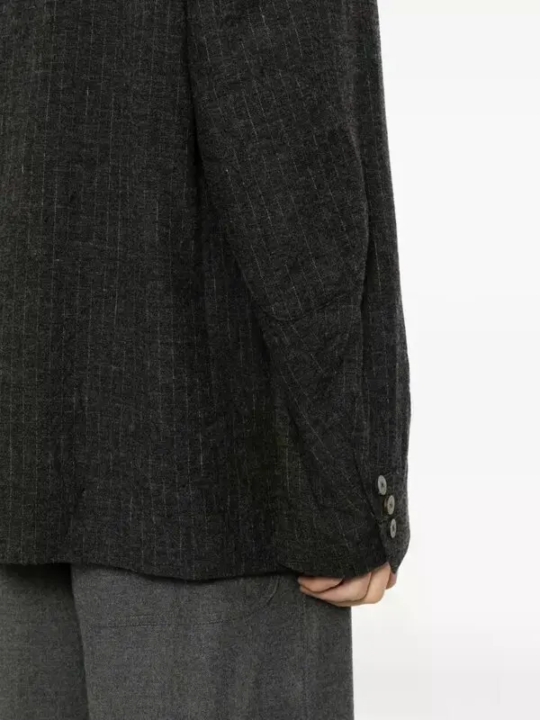 CALMLENCE Striped Welt-pocket Blazer