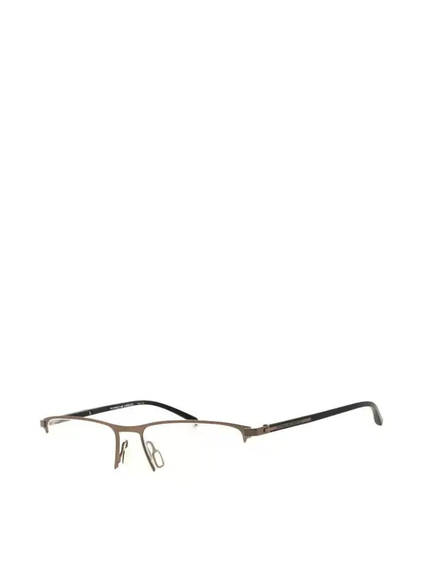 Porsche Design Rectangle-frame Half-rim Glasses